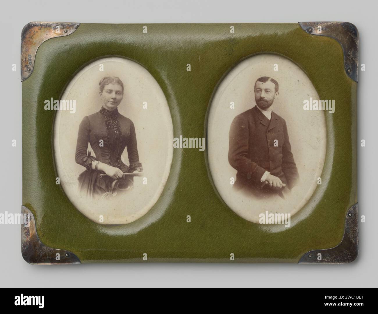 Two portraits of an unknown man and woman, 1880 - 1900 cabinet ...
