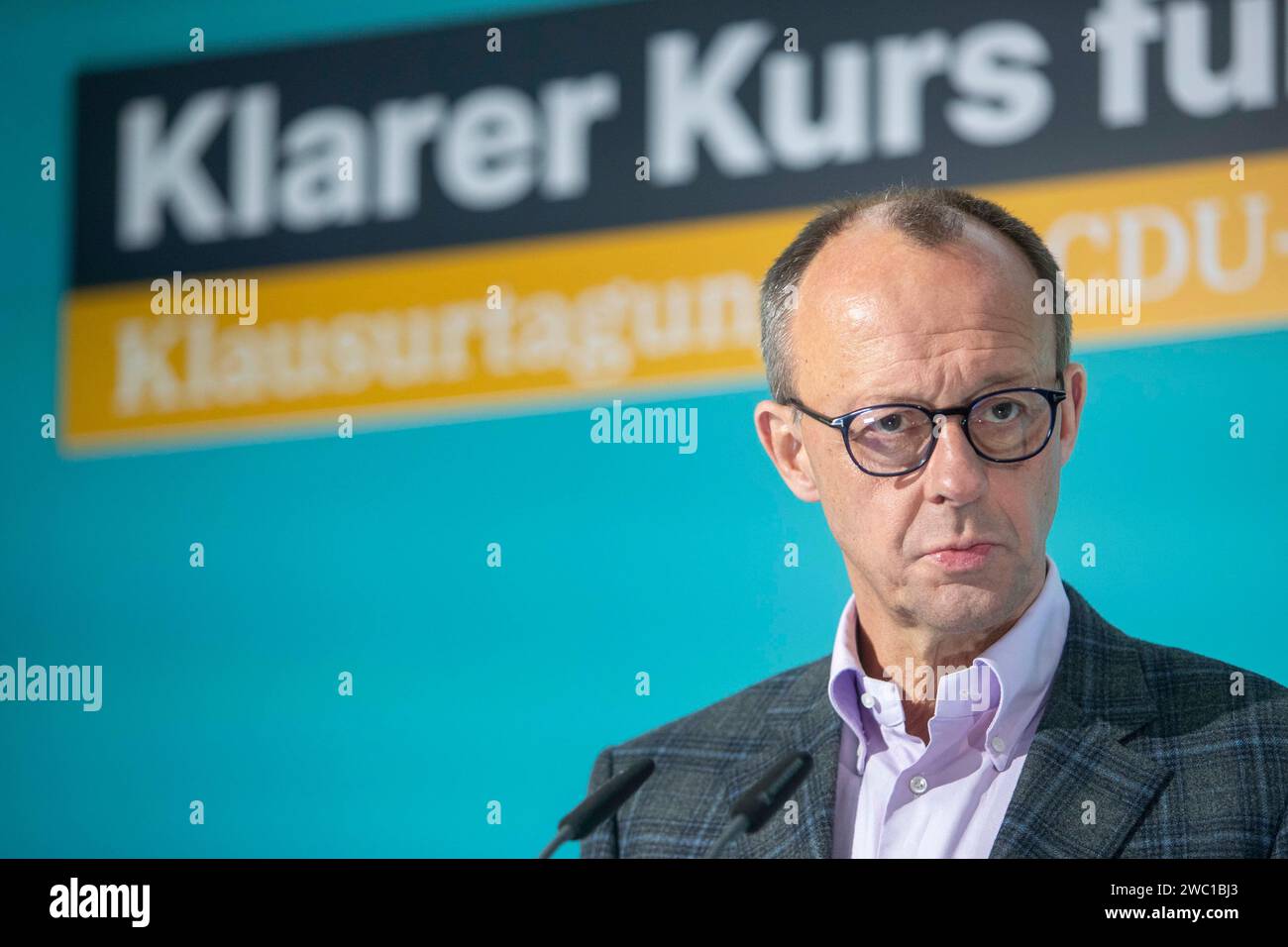 Heidelberg, Germany. 13th Jan, 2024. CDU party leader Friedrich Merz ...