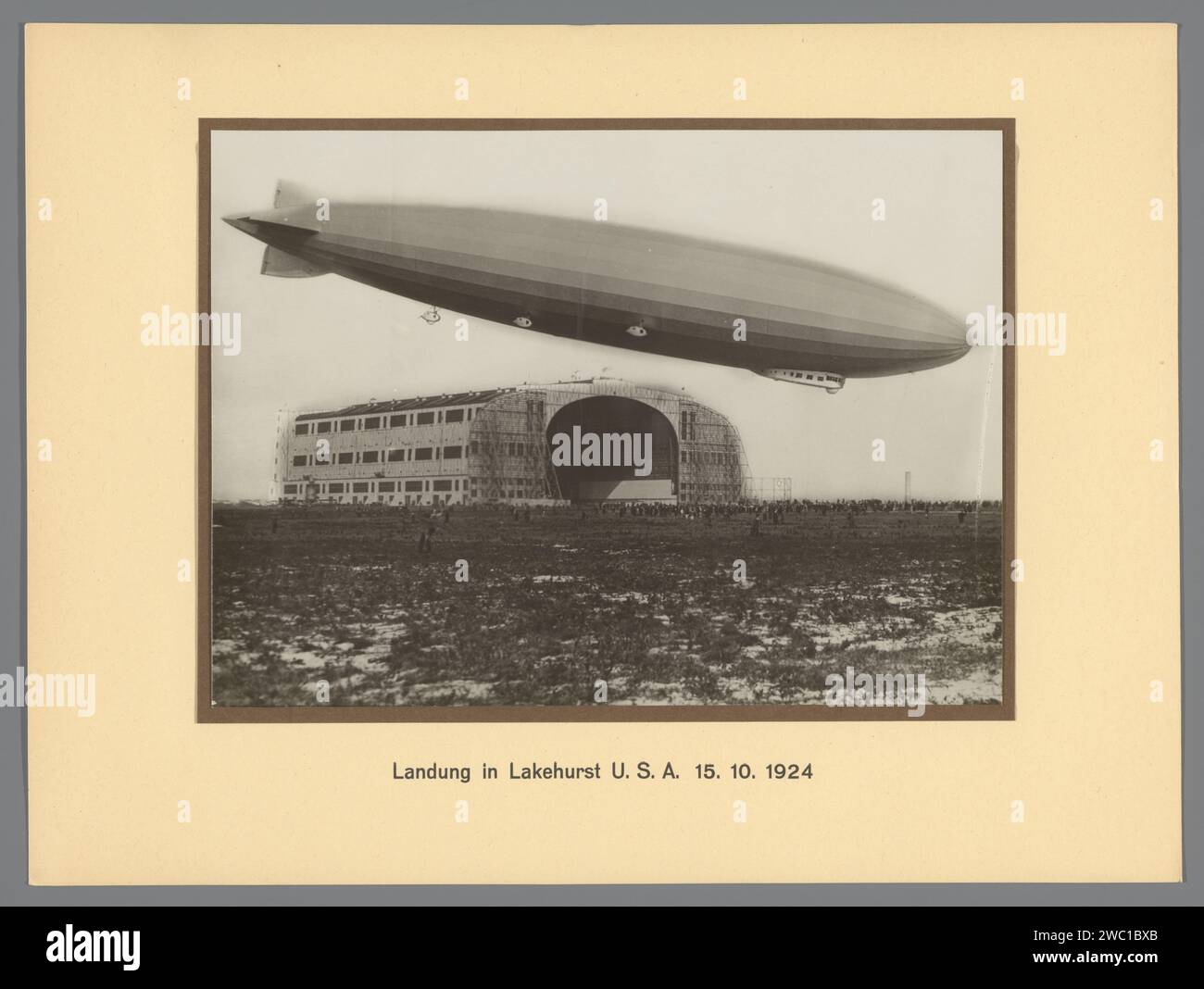 Landing of the Zeppelin in the US, Anonymous, 1924 photograph Landing ...