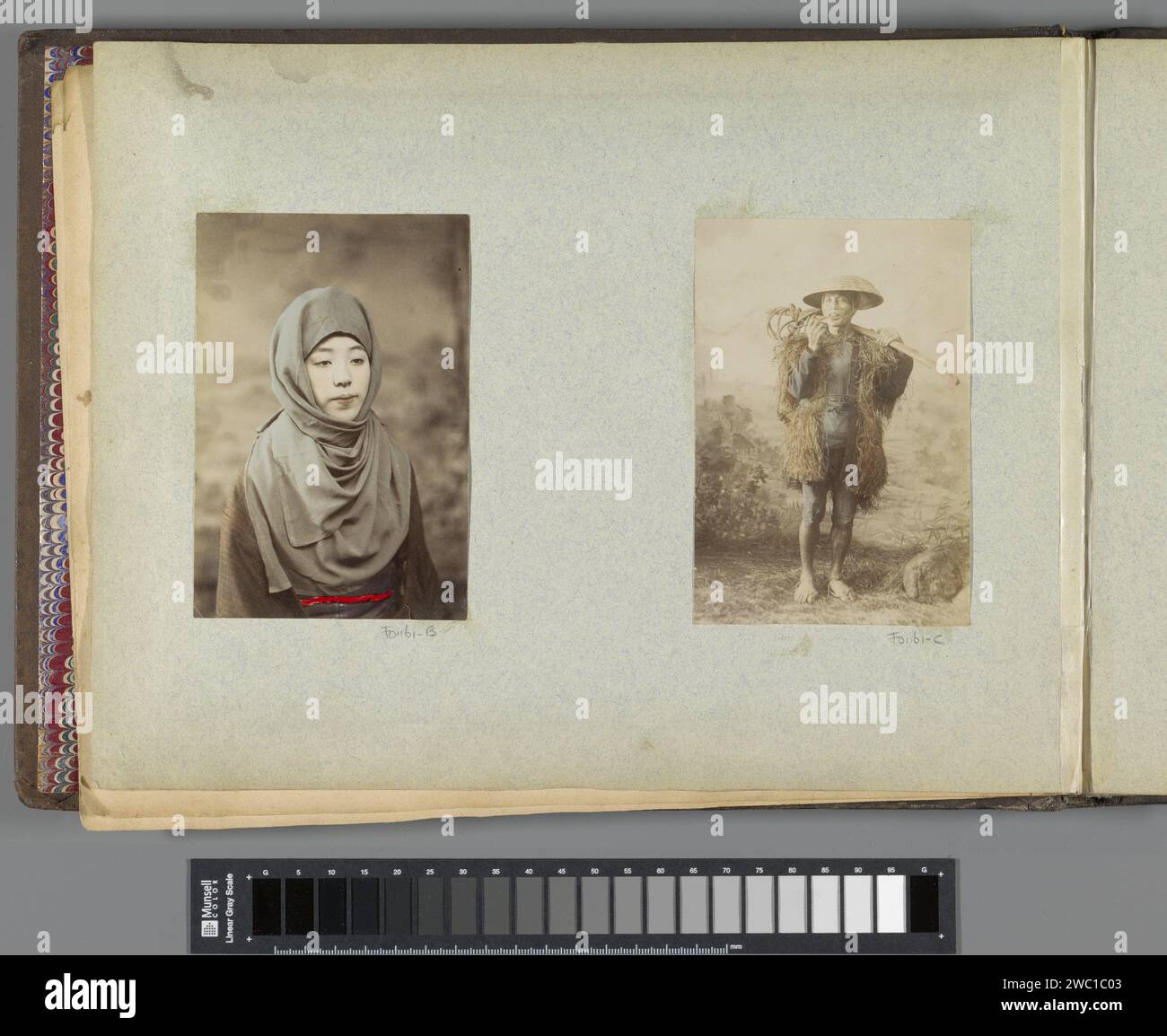 Portrait of (presumably) a Japanese woman with headscarf, anonymous, c ...