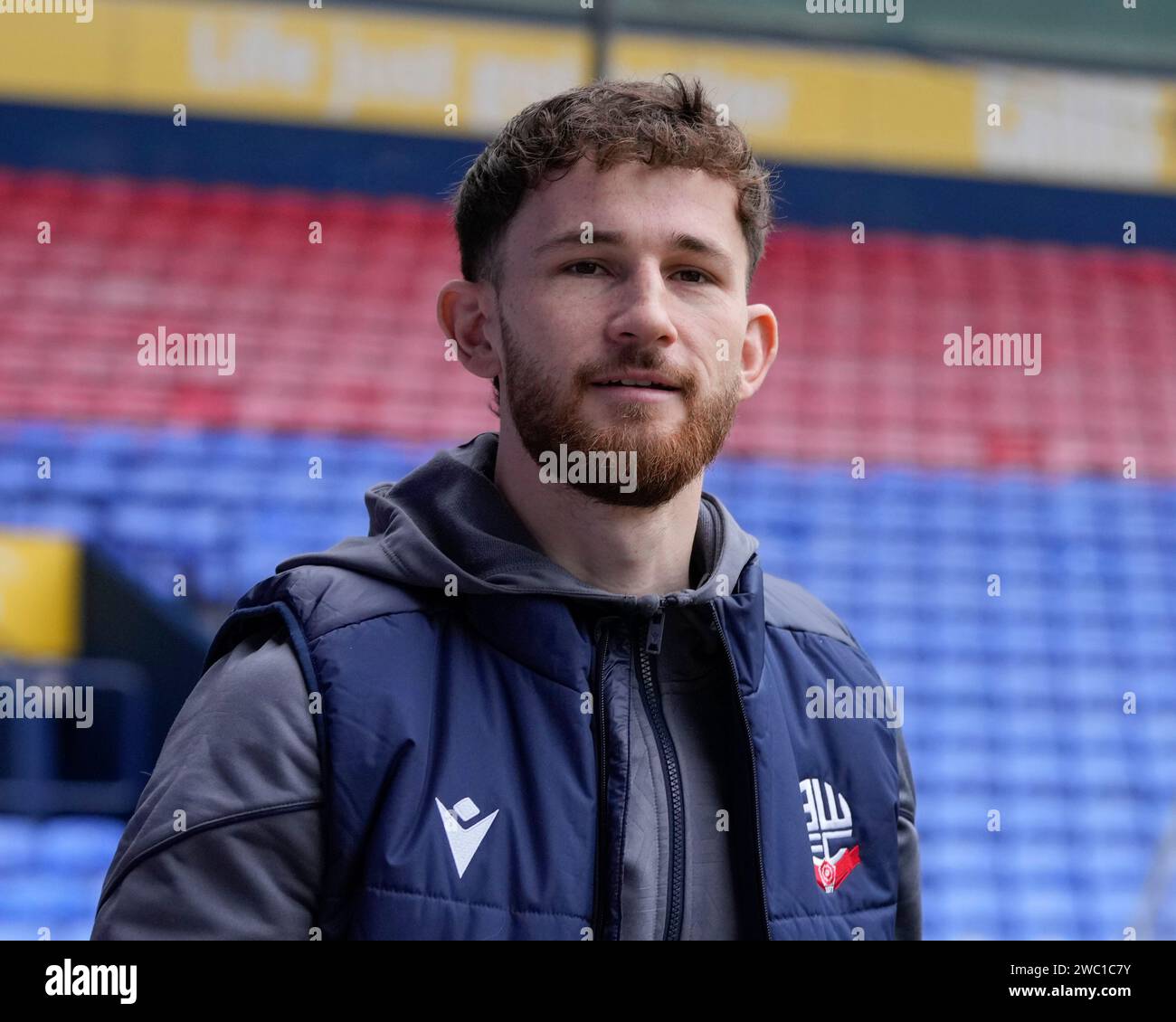 Jack Iredale of Bolton Wanderers arrives at the stadium before the Sky ...