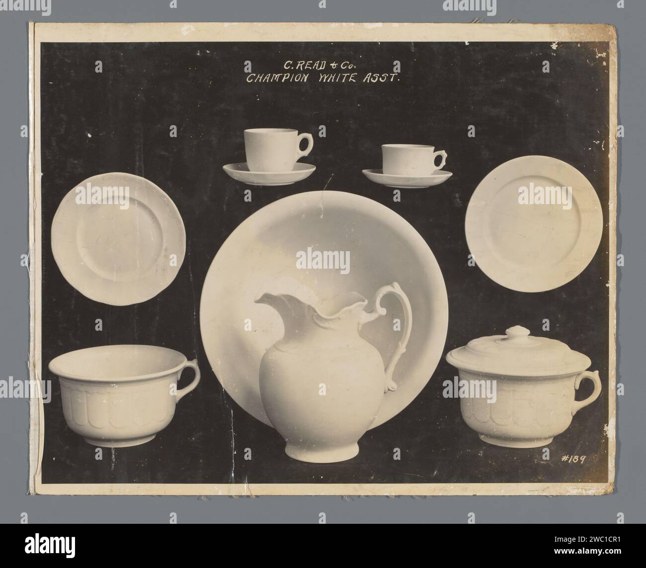 Advertising photo with dinnerware and kitchen utensils of the company C ...