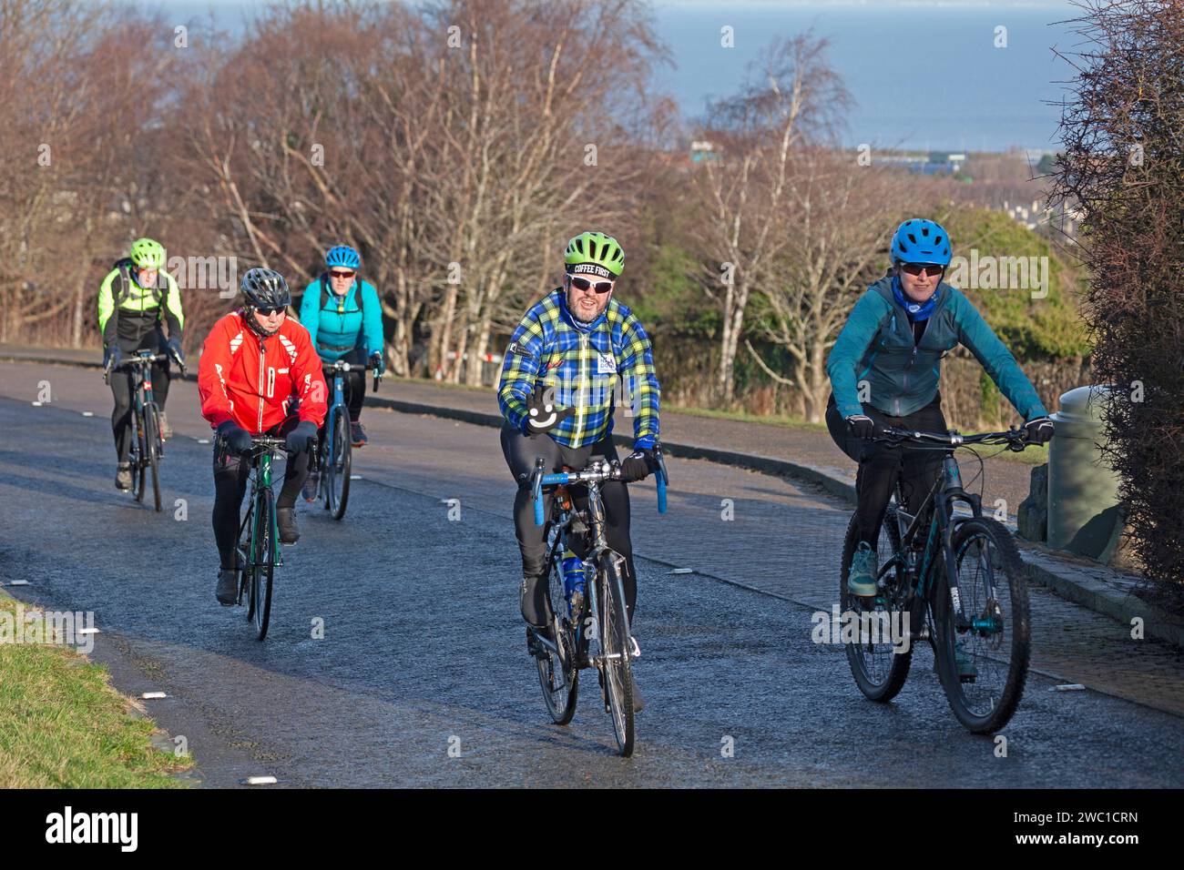Holyrood Park, Edinburgh, Scotland, UK. 13 January 2024. 'Davy and Mark ...