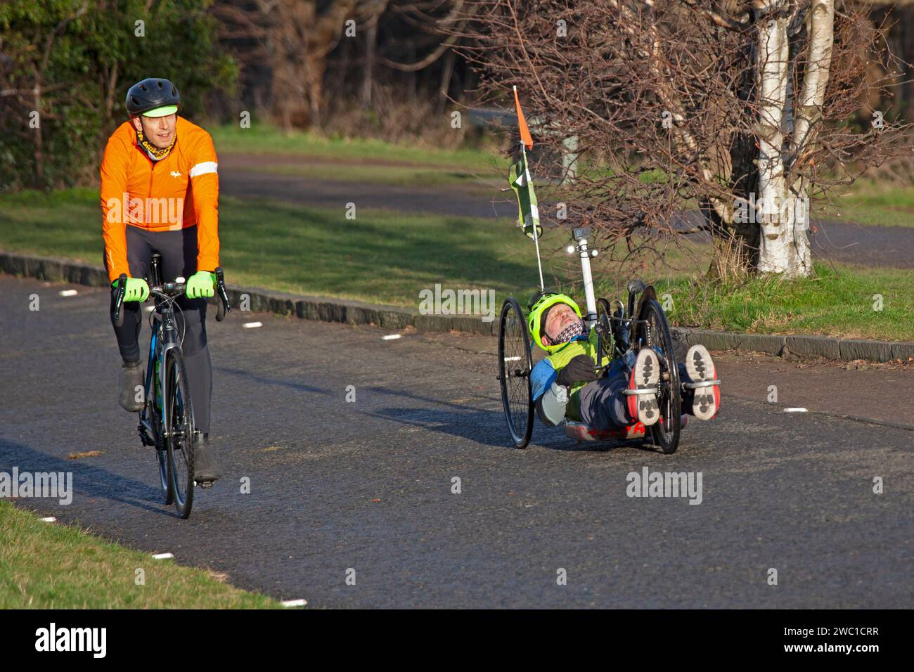 Holyrood Park, Edinburgh, Scotland, UK. 13 January 2024. 'Davy and Mark ...