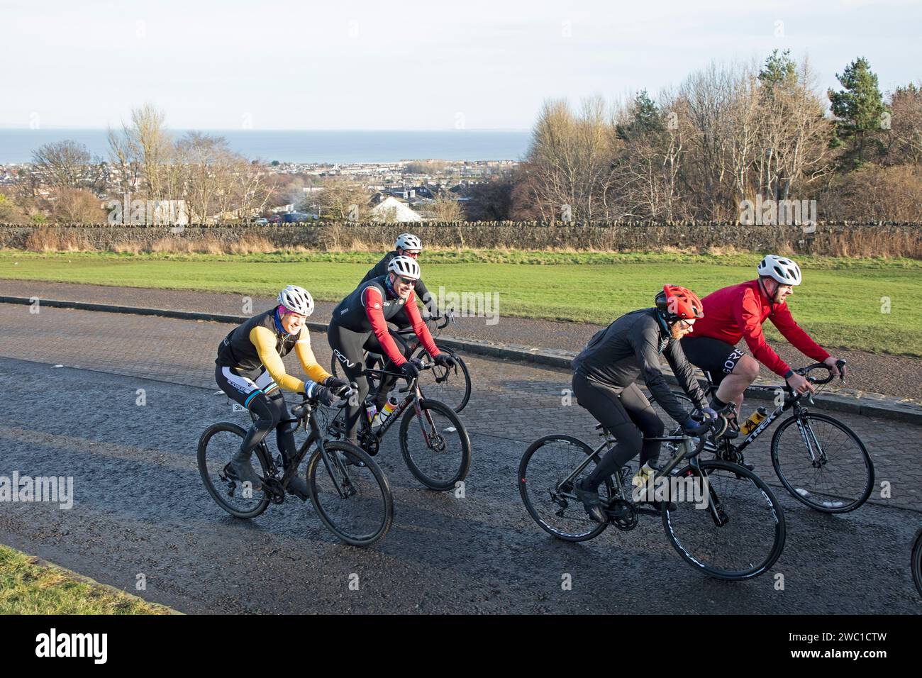 Holyrood Park, Edinburgh, Scotland, UK. 13 January 2024. 'Davy and Mark ...