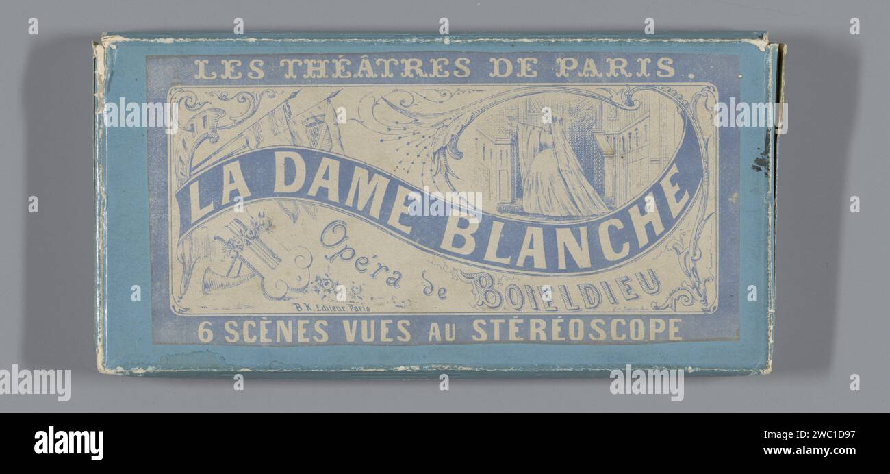 Box for packaging of 6 stereo photos of the theater in Paris La Dame ...