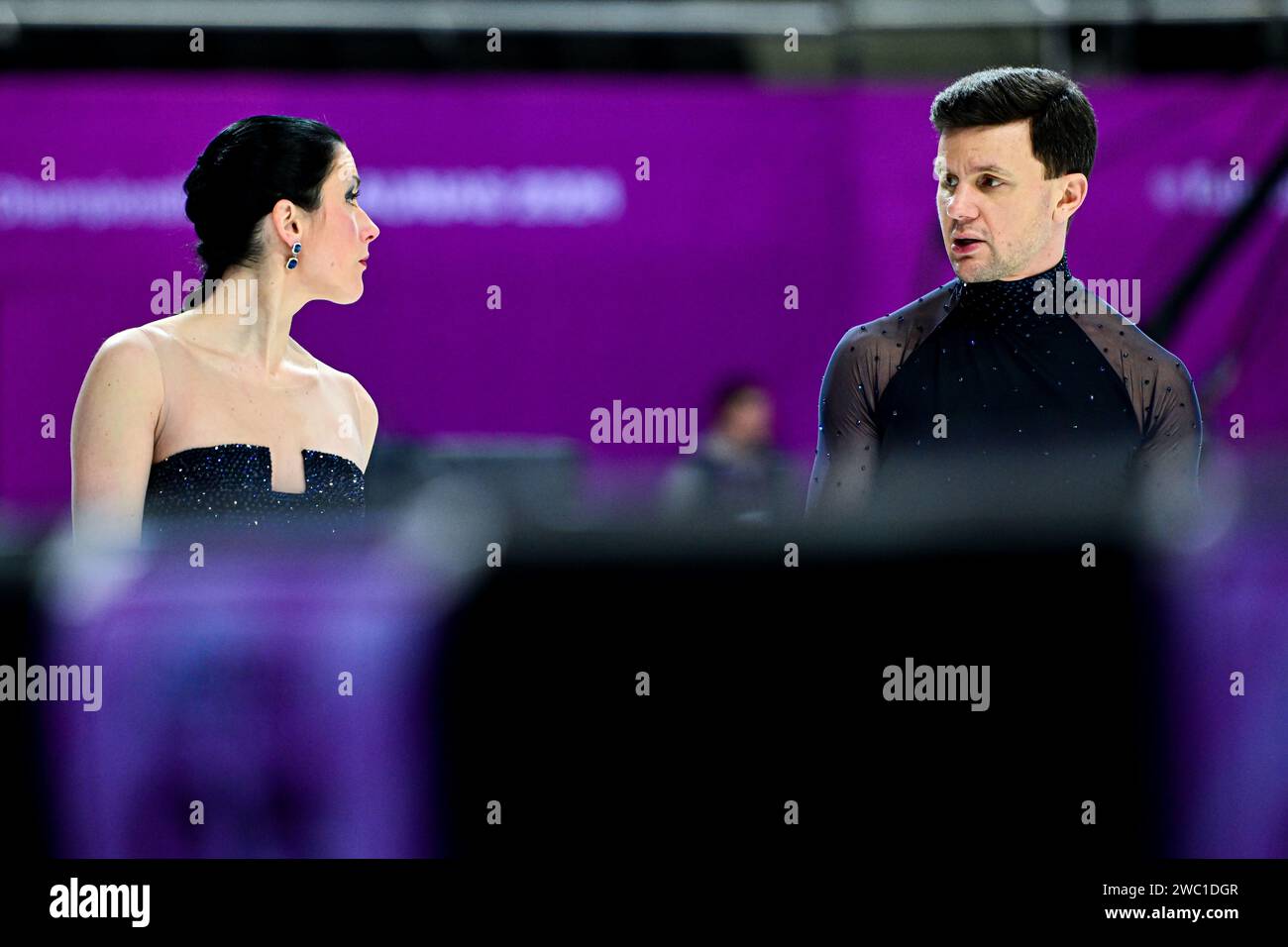 Charlene GUIGNARD & Marco FABBRI (ITA), during Ice Dance Practice, at ...