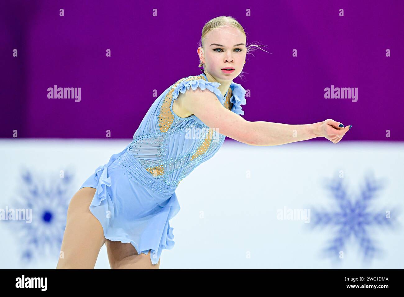 Nataly LANGERBAUR (EST), during Women Free Skating, at the ISU European ...