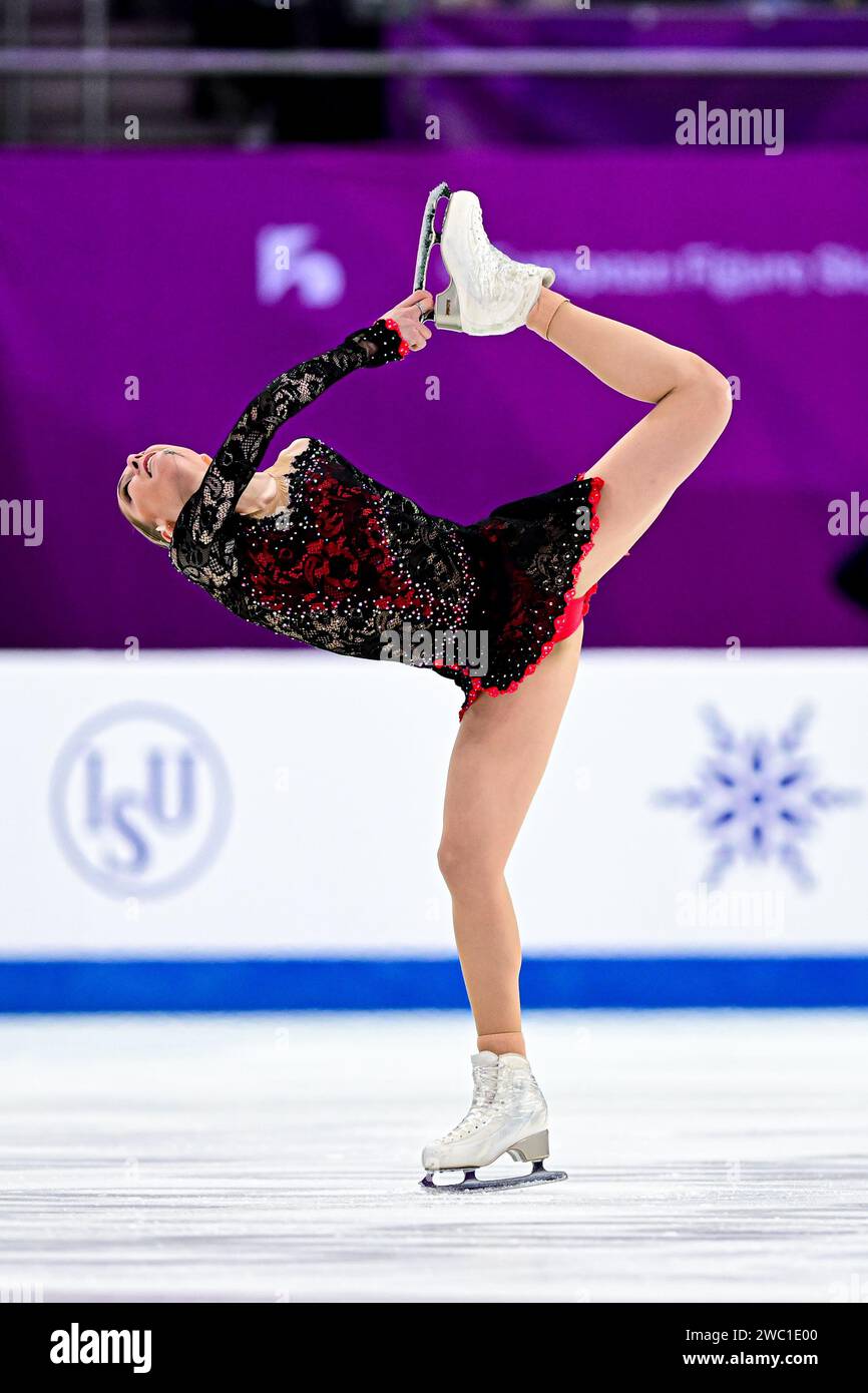 Kristina ISAEV (GER), during Women Free Skating, at the ISU European ...