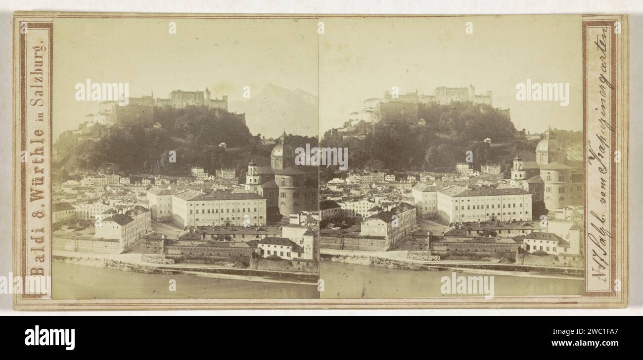 View of Salzburg, seen from the Capuchin monastery, Anonymous, 1862 ...