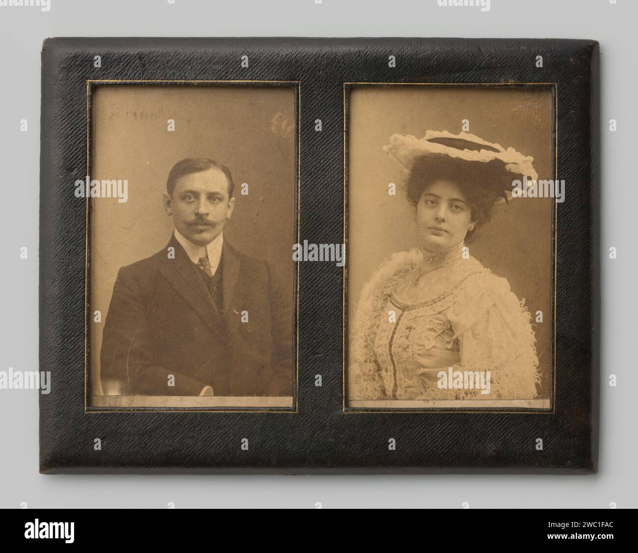 Two portraits of an unknown man and wife, Ferdinand Robert Ebner, 1896 ...