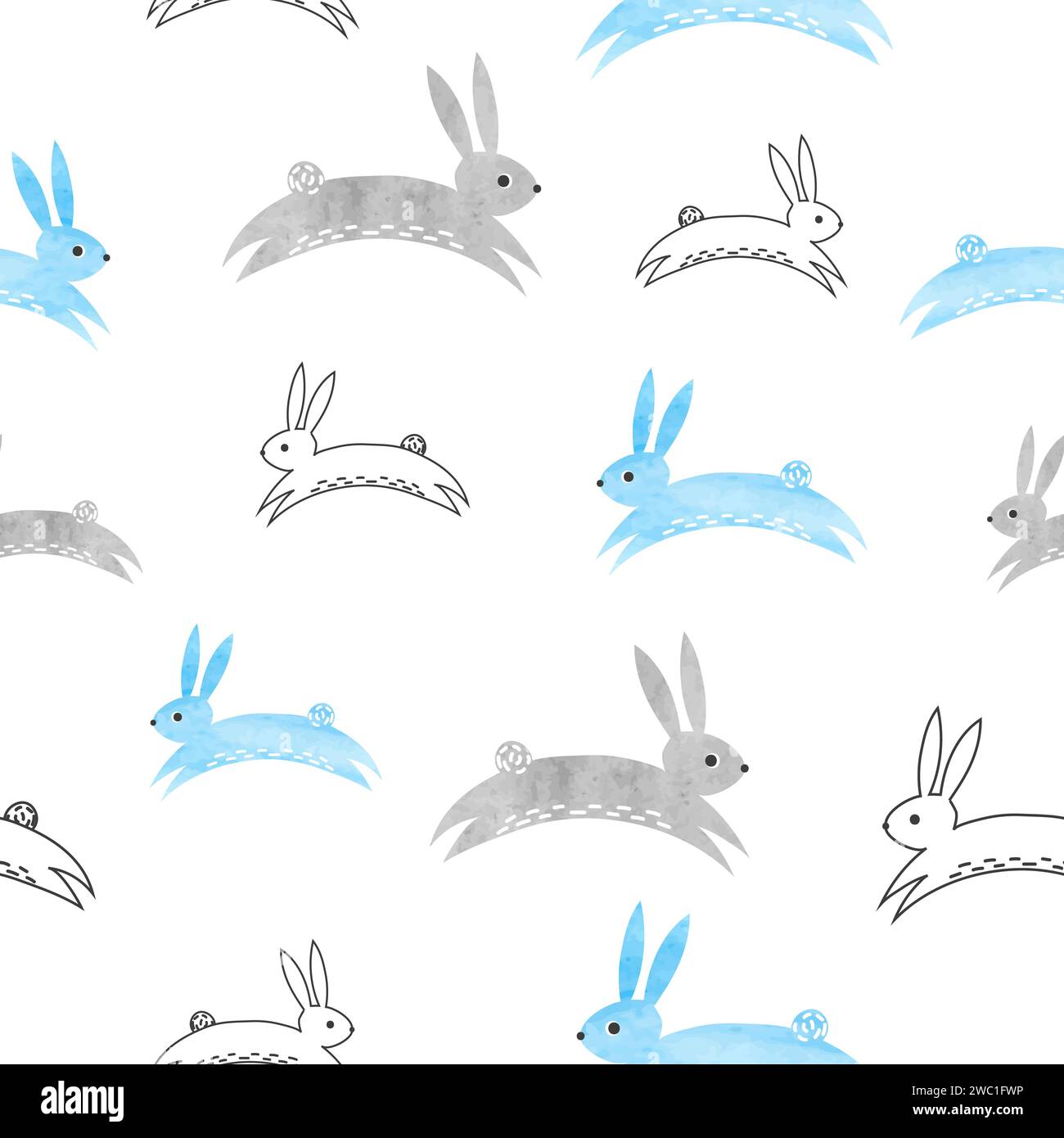 Simple rabbit illustration hi-res stock photography and images - Alamy