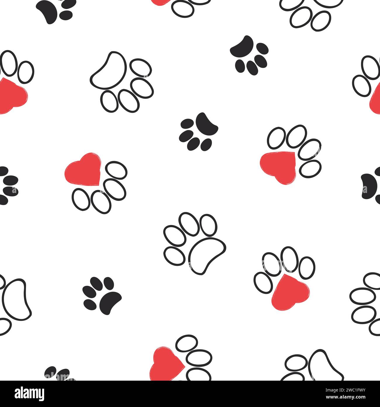 Cat paw print ornament Stock Vector Images - Alamy