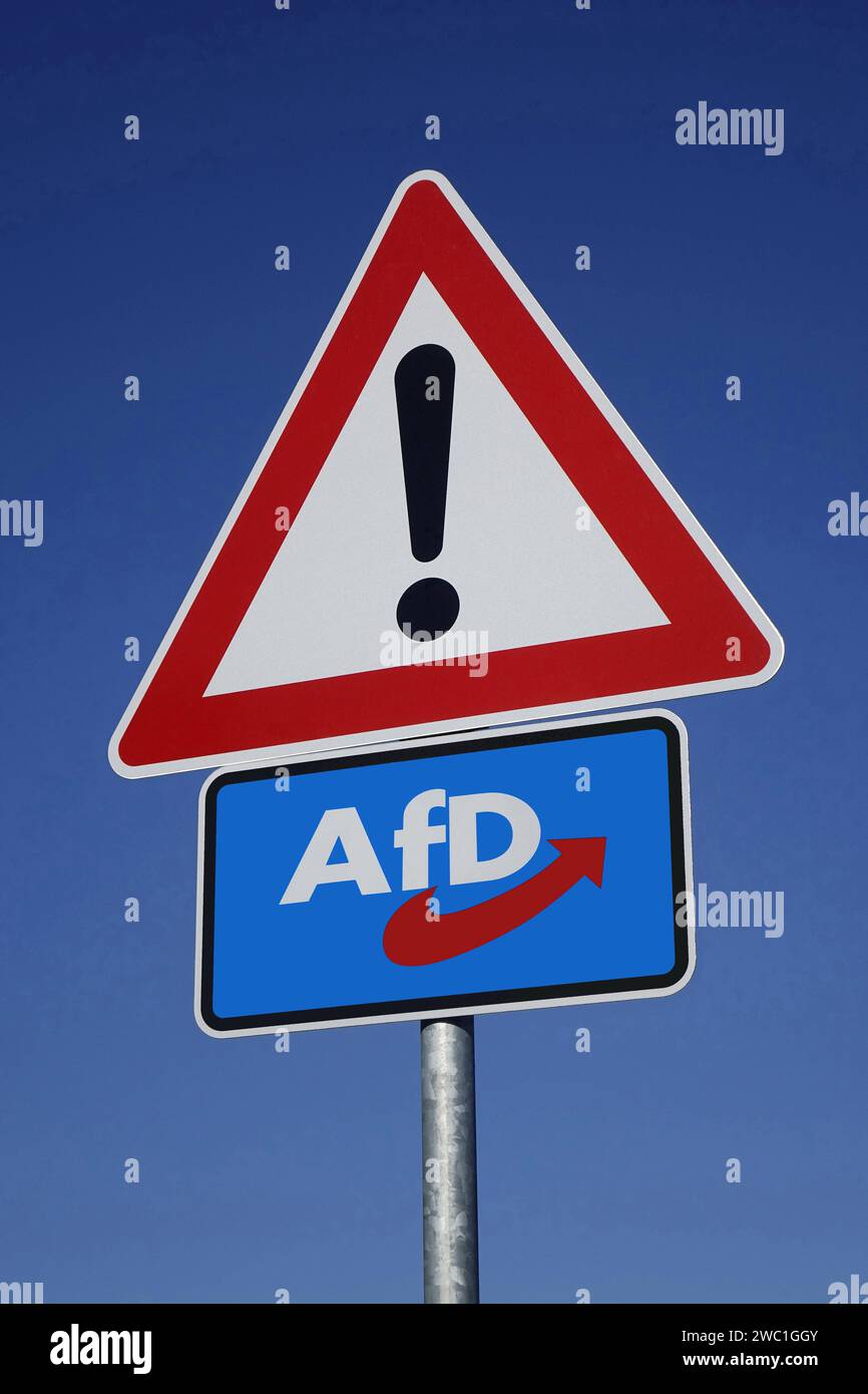 Verkehrszeichen und Symbol der AfD Verkehrszeichen und Symbol der AfD ...