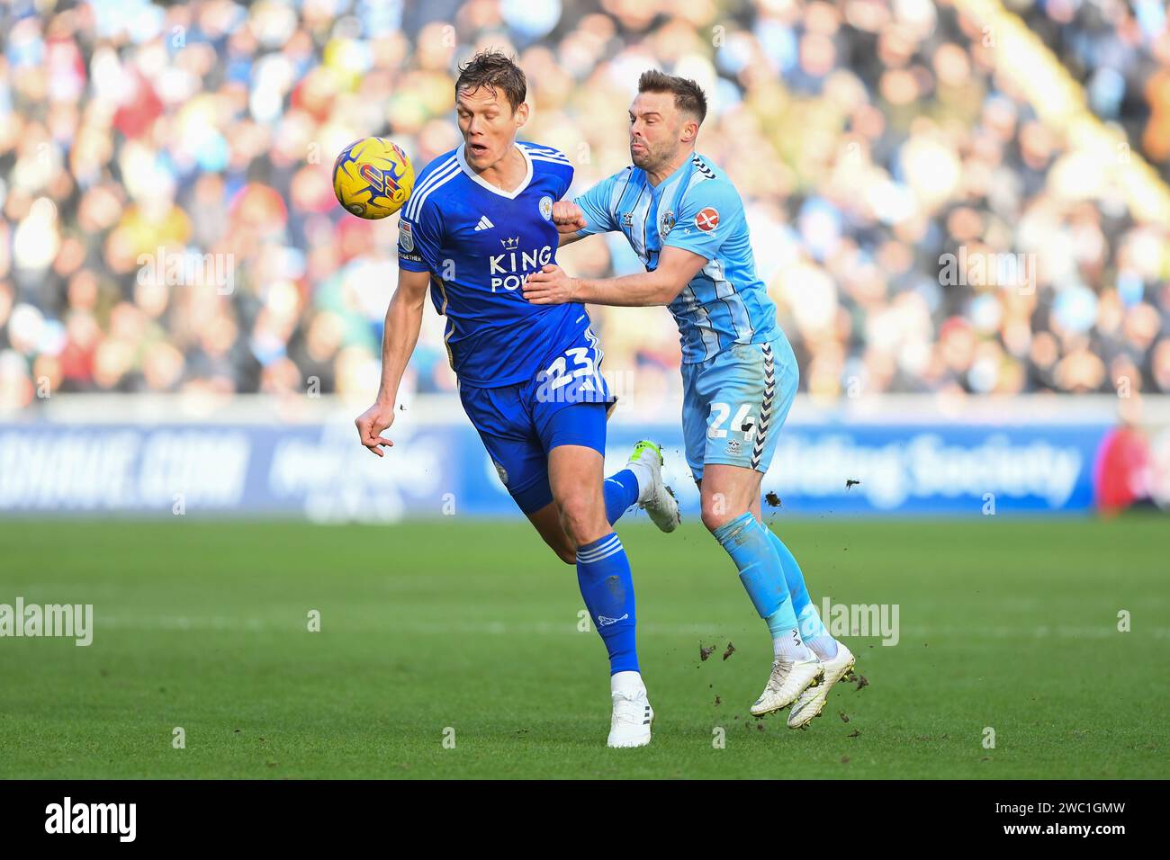 Kiernan Dewsbury-Hall of Leicester City celebrates with Abdul Issahaku ...