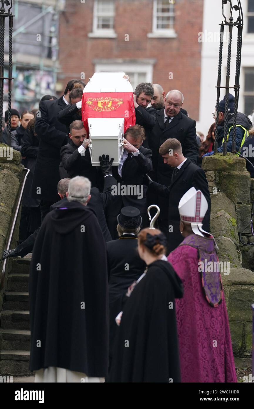The coffin of William Brown is carried to St Mary And St Eanswythe ...
