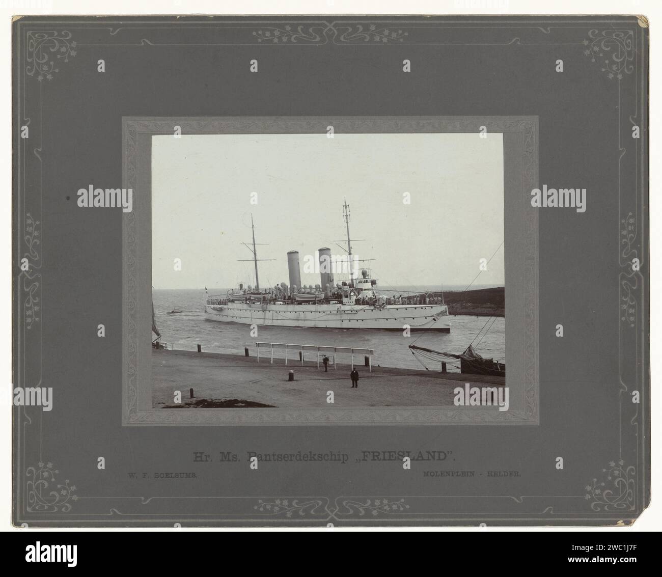 The Dutch Marine Armored ship Hr.Ms. Friesland, Willem Frederik ...