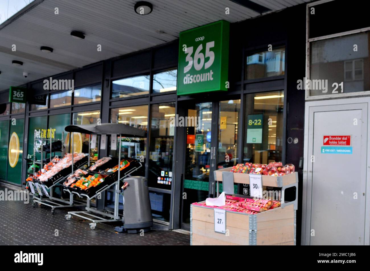 Copenhagen, Denmark /13 January 2024/.Grocery store 365 disocunt coop ...