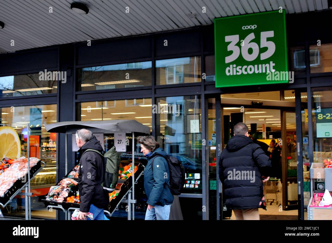 Copenhagen, Denmark /13 January 2024/.Grocery store 365 disocunt coop ...