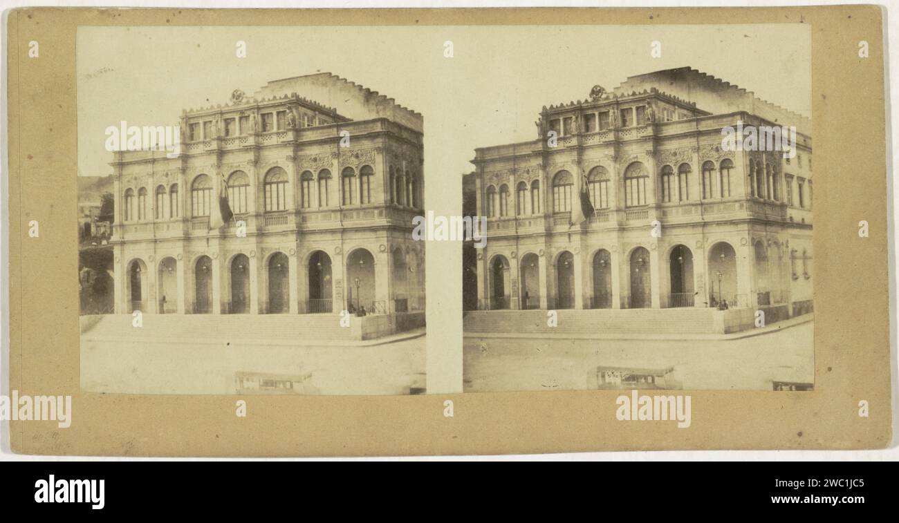 Imperial theater, Algiers, Anonymous, 1857 - 1863 stereograph Algiers cardboard. paper albumen ...