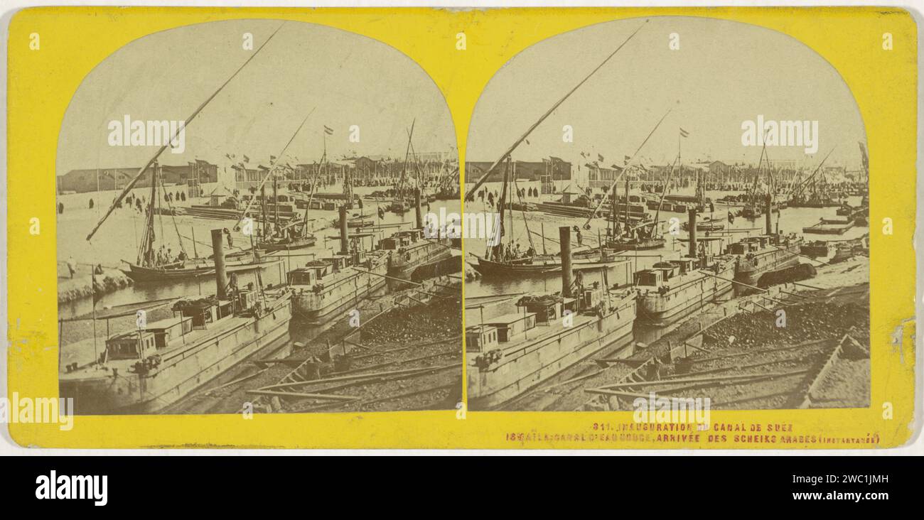 Opening of the Suez Canal, entry of Arabian sheiks, Ismailia, Anonymous ... Opening of the Suez Canal, entry of Arabian sheiks, Ismailia, Anonymous ...