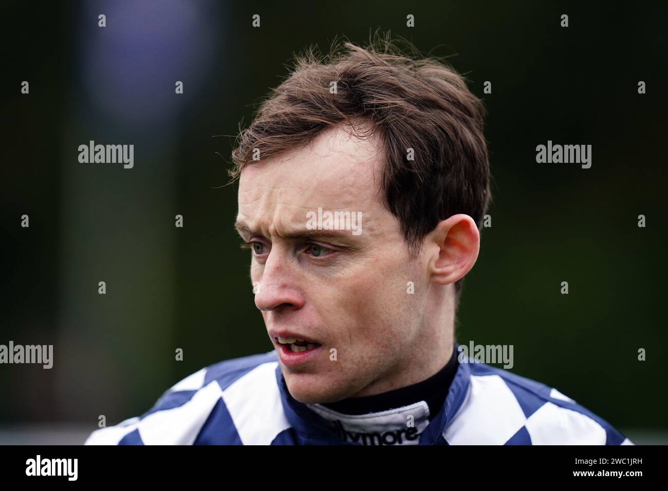 Jockey JJ Slevin at Kempton Park, Sunbury-on-Thames. Picture date ...
