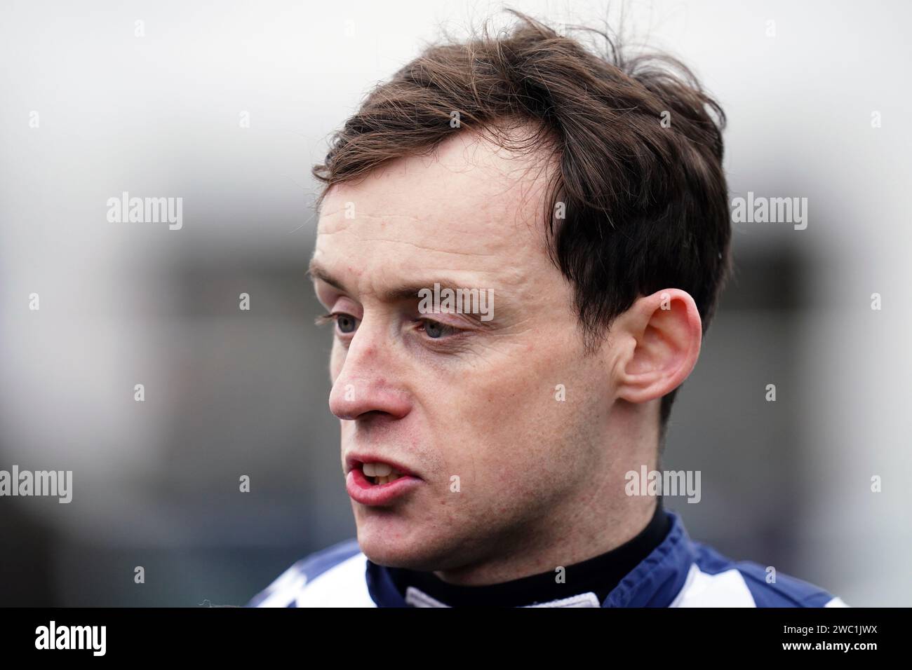 Jockey JJ Slevin at Kempton Park, Sunbury-on-Thames. Picture date ...