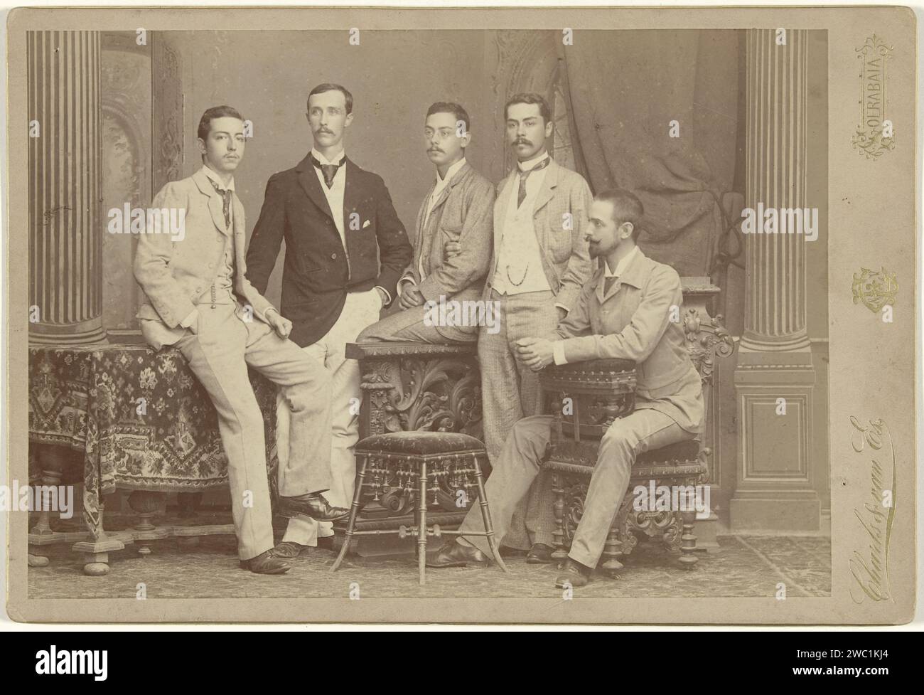 Studio Portrait of five unknown young men, referred to as the sons of ...