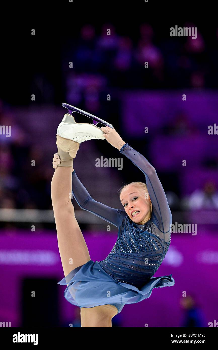Mariia SENIUK (ISR), during Women Free Skating, at the ISU European ...