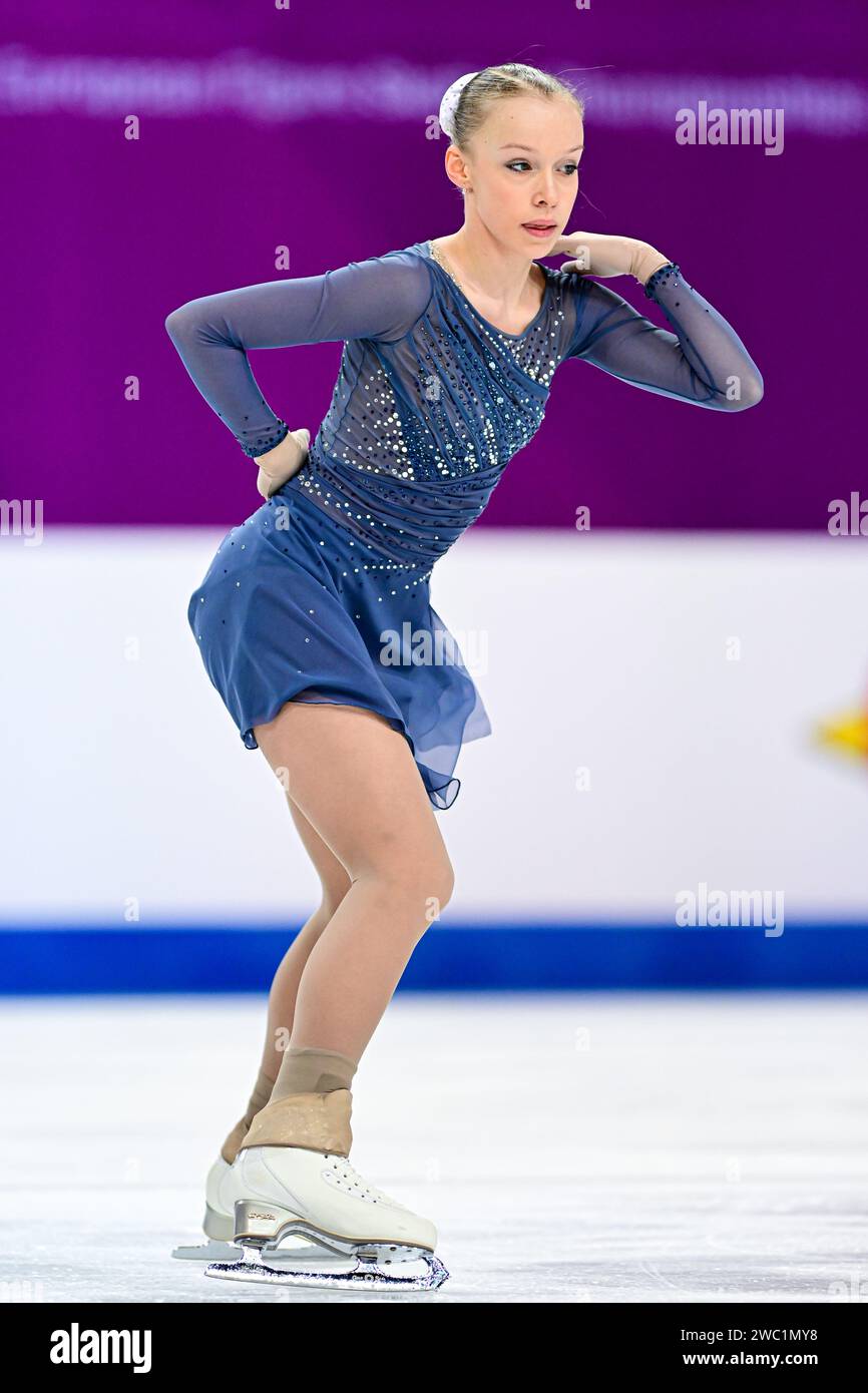 Mariia SENIUK (ISR), during Women Free Skating, at the ISU European ...