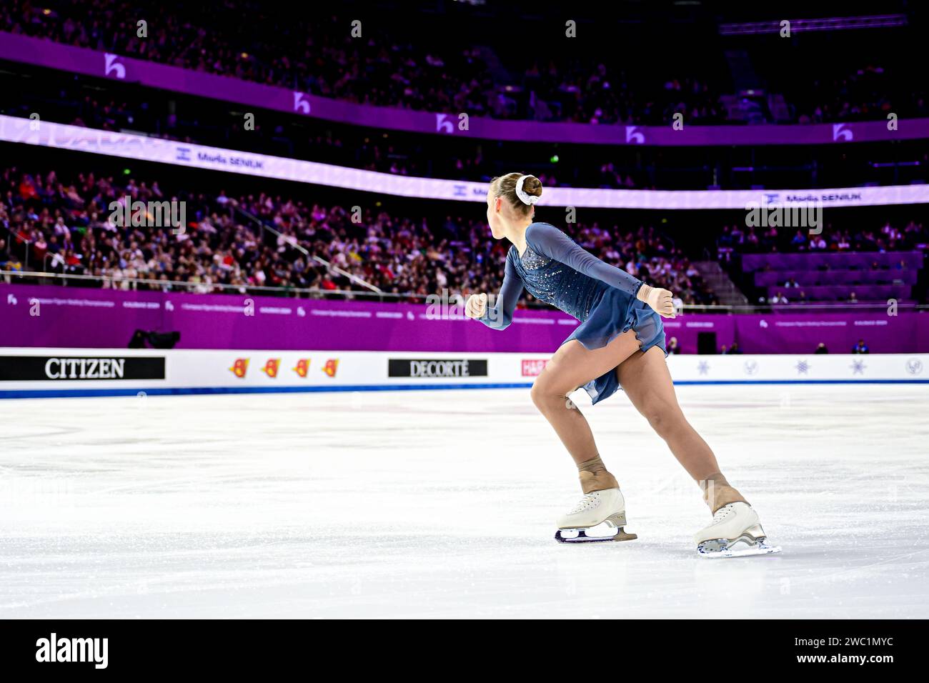Mariia SENIUK (ISR), during Women Free Skating, at the ISU European ...
