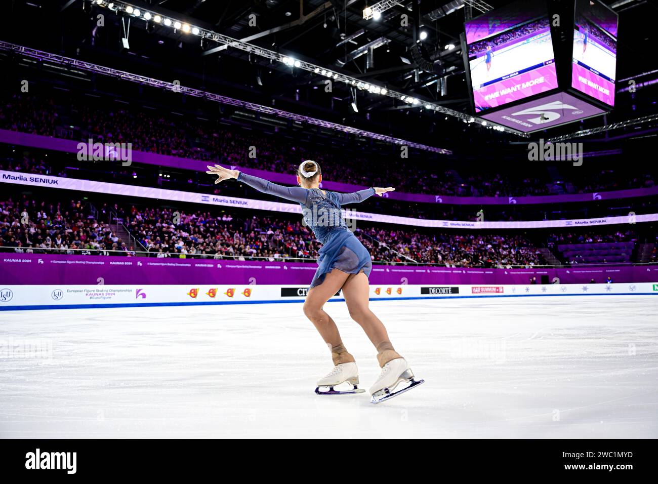 Mariia SENIUK (ISR), during Women Free Skating, at the ISU European ...