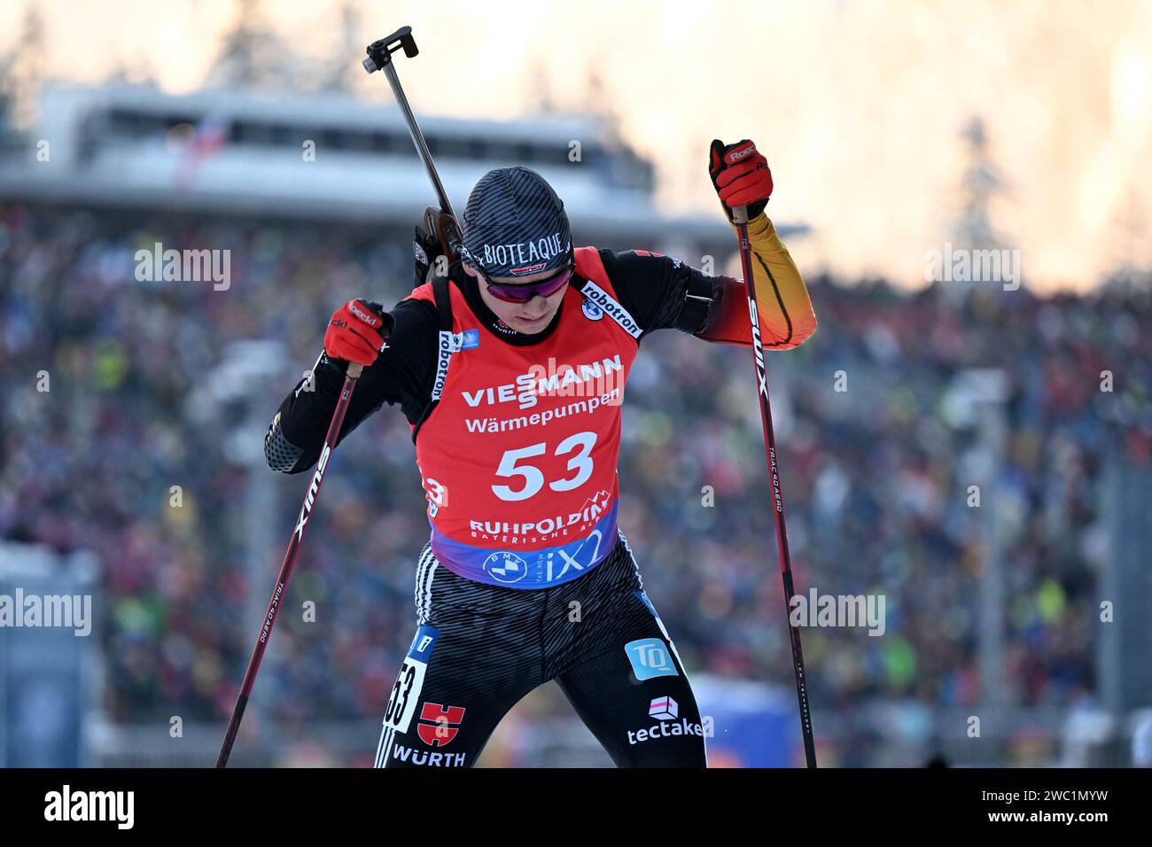 Ruhpolding, Germany. 13th Jan, 2024. Biathlon: World Cup, sprint 10 km ...