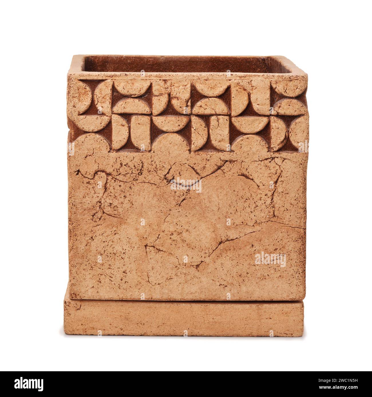Pot vase square clay hi-res stock photography and images - Alamy