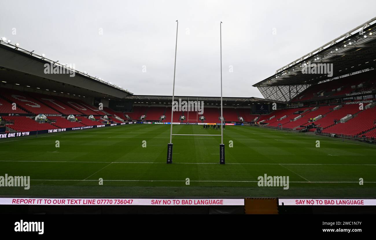Ashton Gate, Bristol, UK. 13th Jan, 2024. Investec Champions Cup Rugby ...