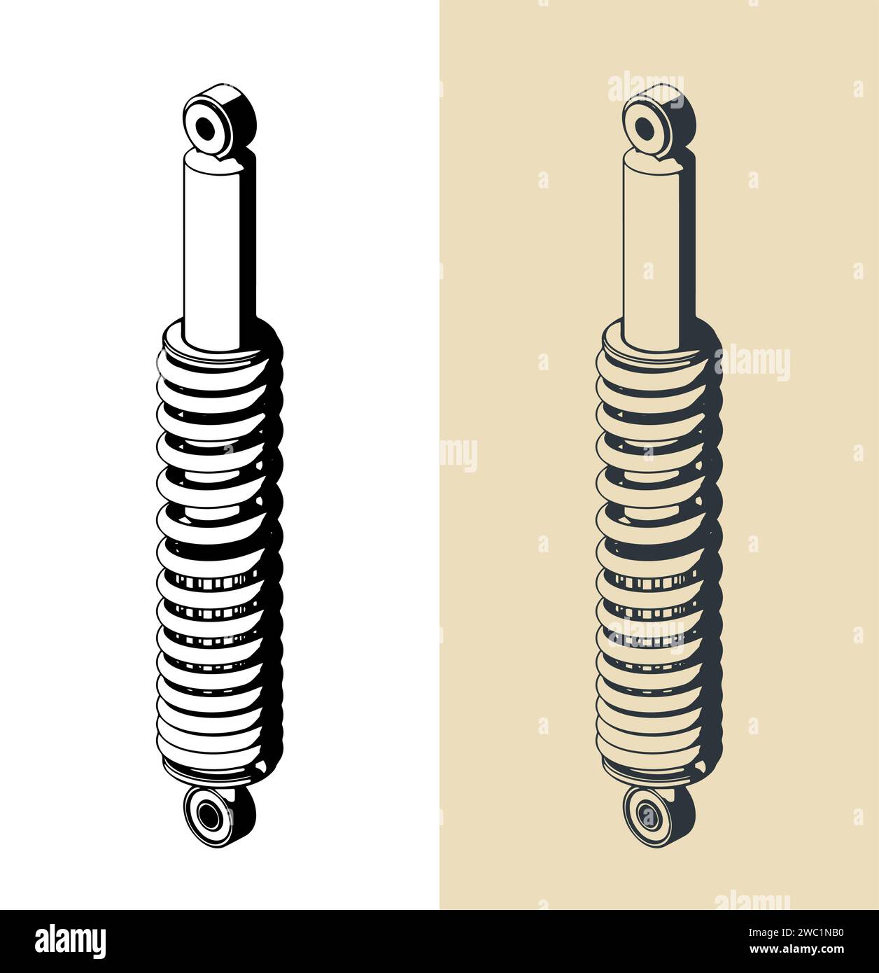 Shock absorber motorbike Stock Vector Images - Alamy