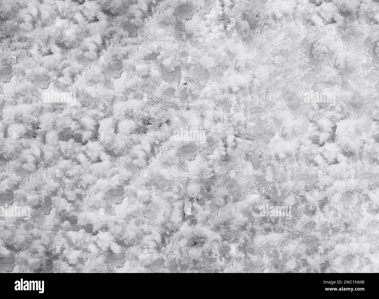 Abstract background of snow-covered glass. Texture of frozen glass ...