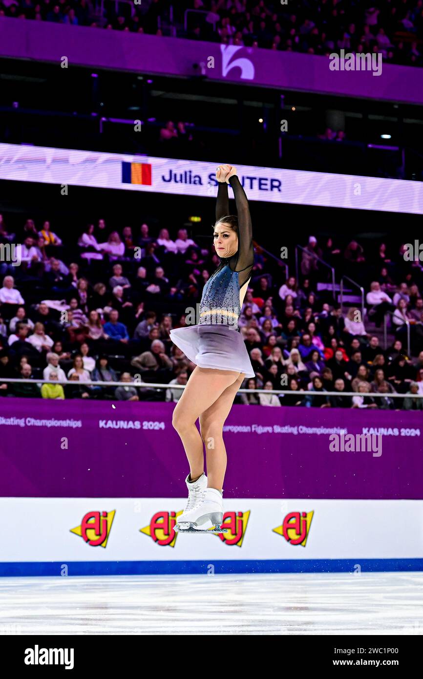 Julia SAUTER (ROU), during Women Free Skating, at the ISU European ...