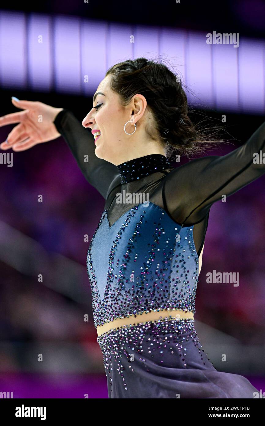 Julia SAUTER (ROU), during Women Free Skating, at the ISU European ...