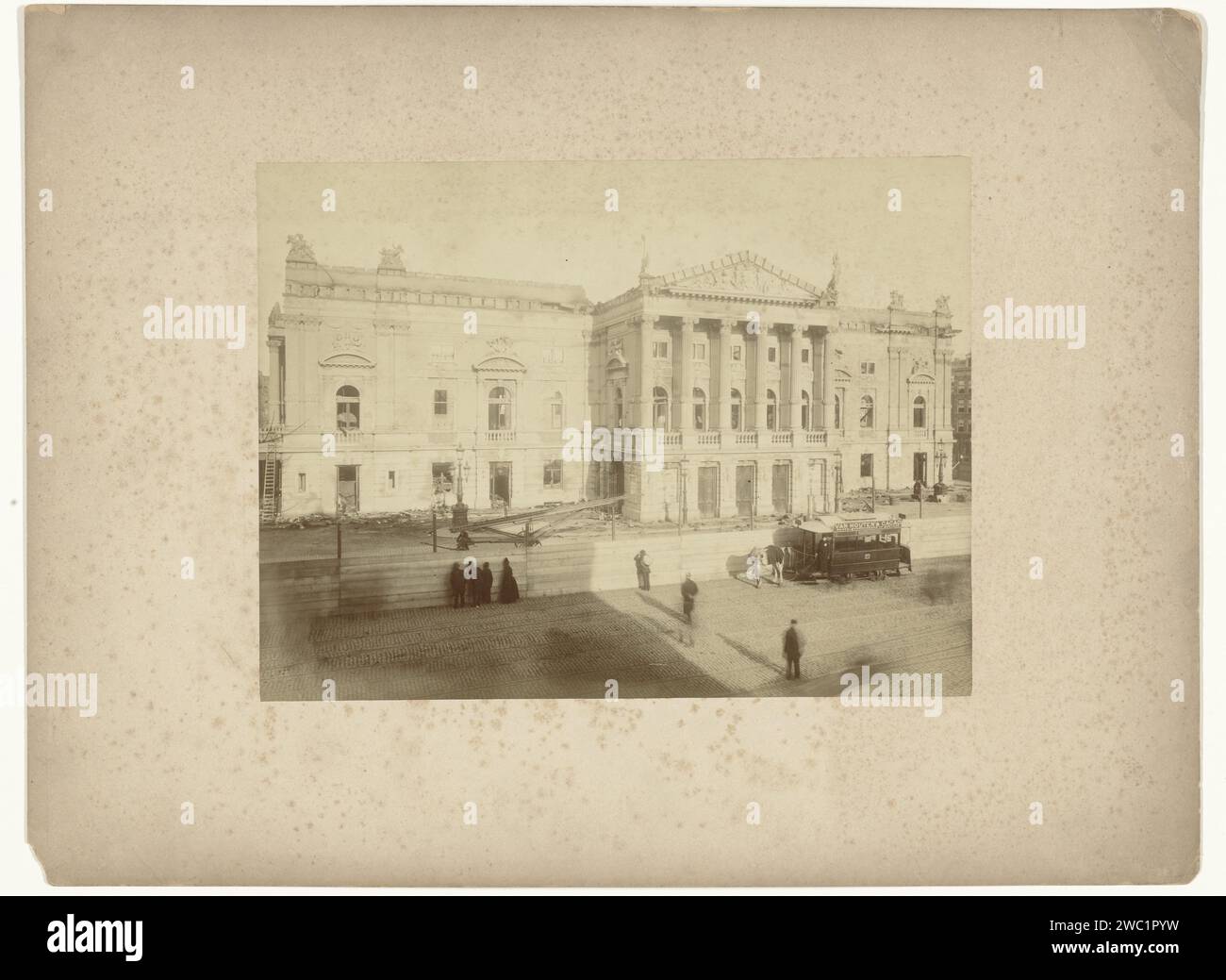 Construction of the Hollandse Schouwburg in Amsterdam, Anonymous, 1879 ...