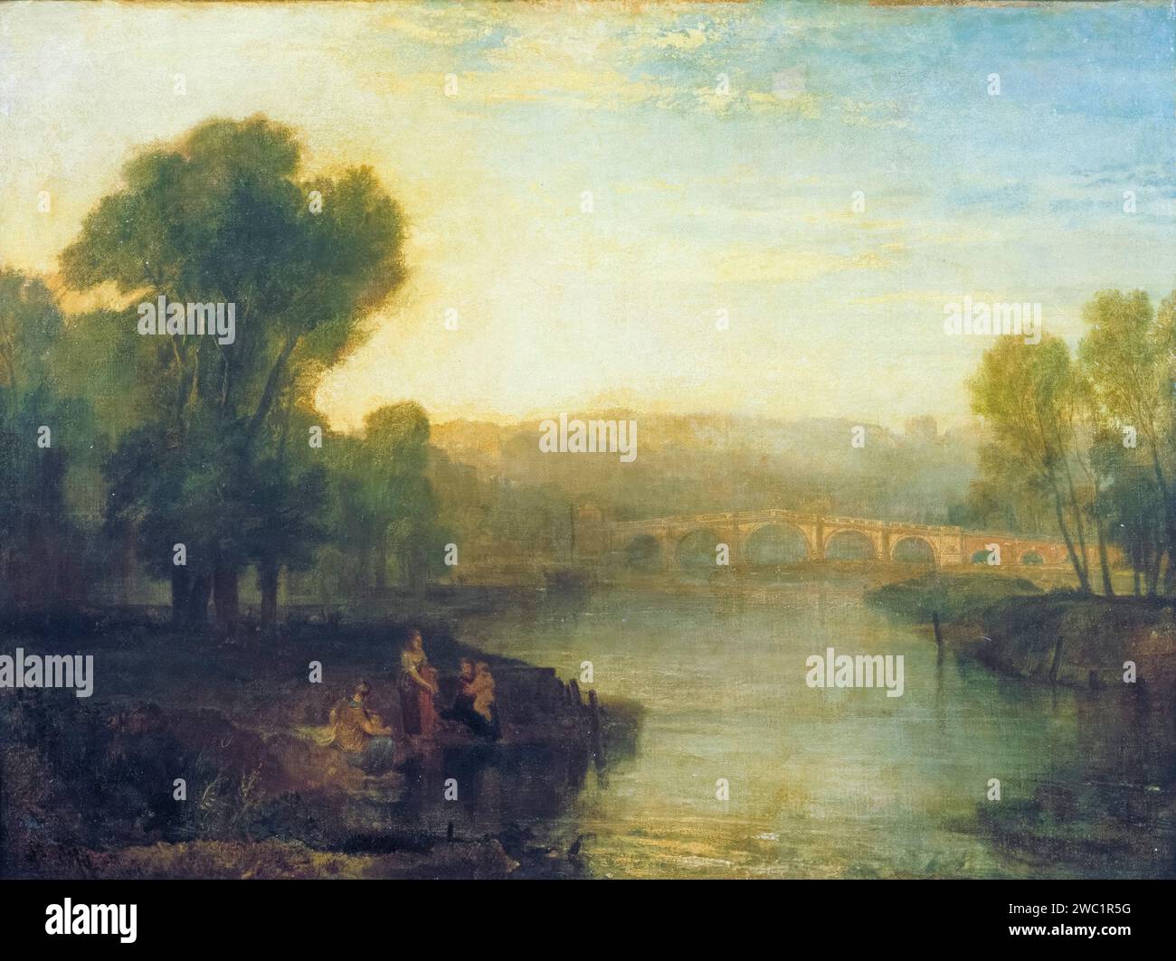 JMW Turner, View of Richmond Hill and Bridge, landscape painting in oil ...