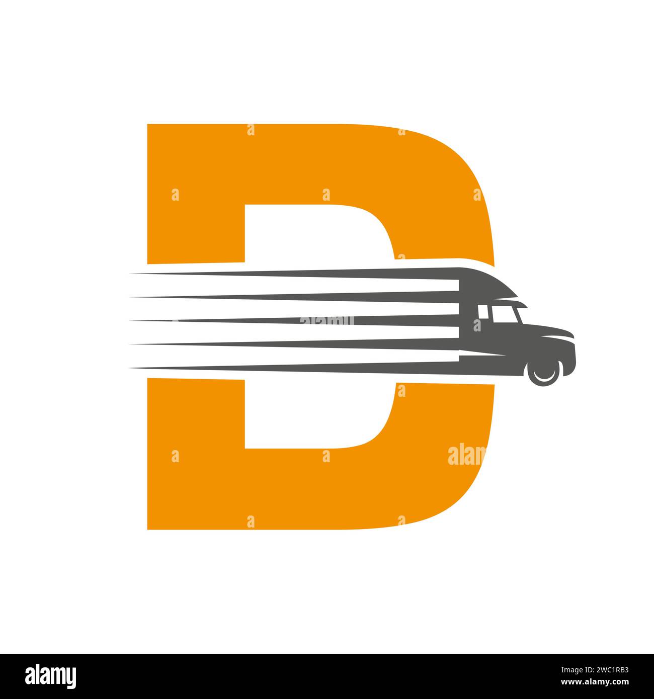 Initial Letter D Truck Logo For Transportation Symbol. Transportation ...