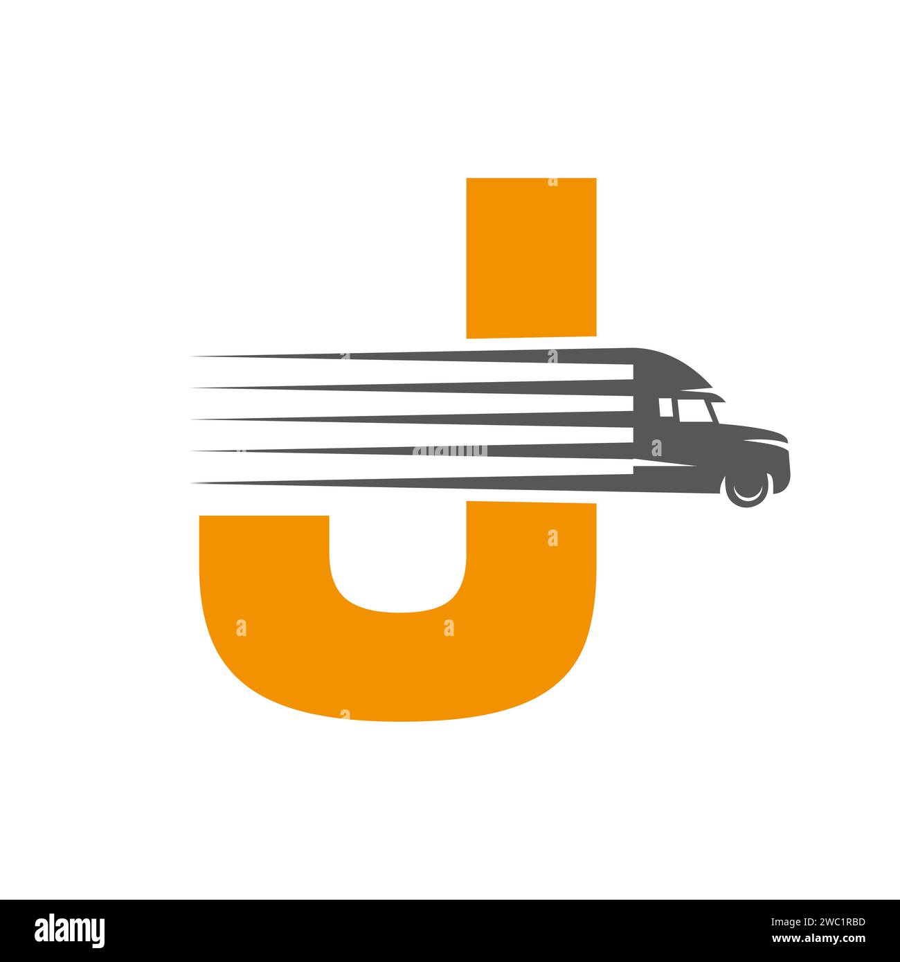 Initial Letter J Truck Logo For Transportation Symbol. Transportation ...
