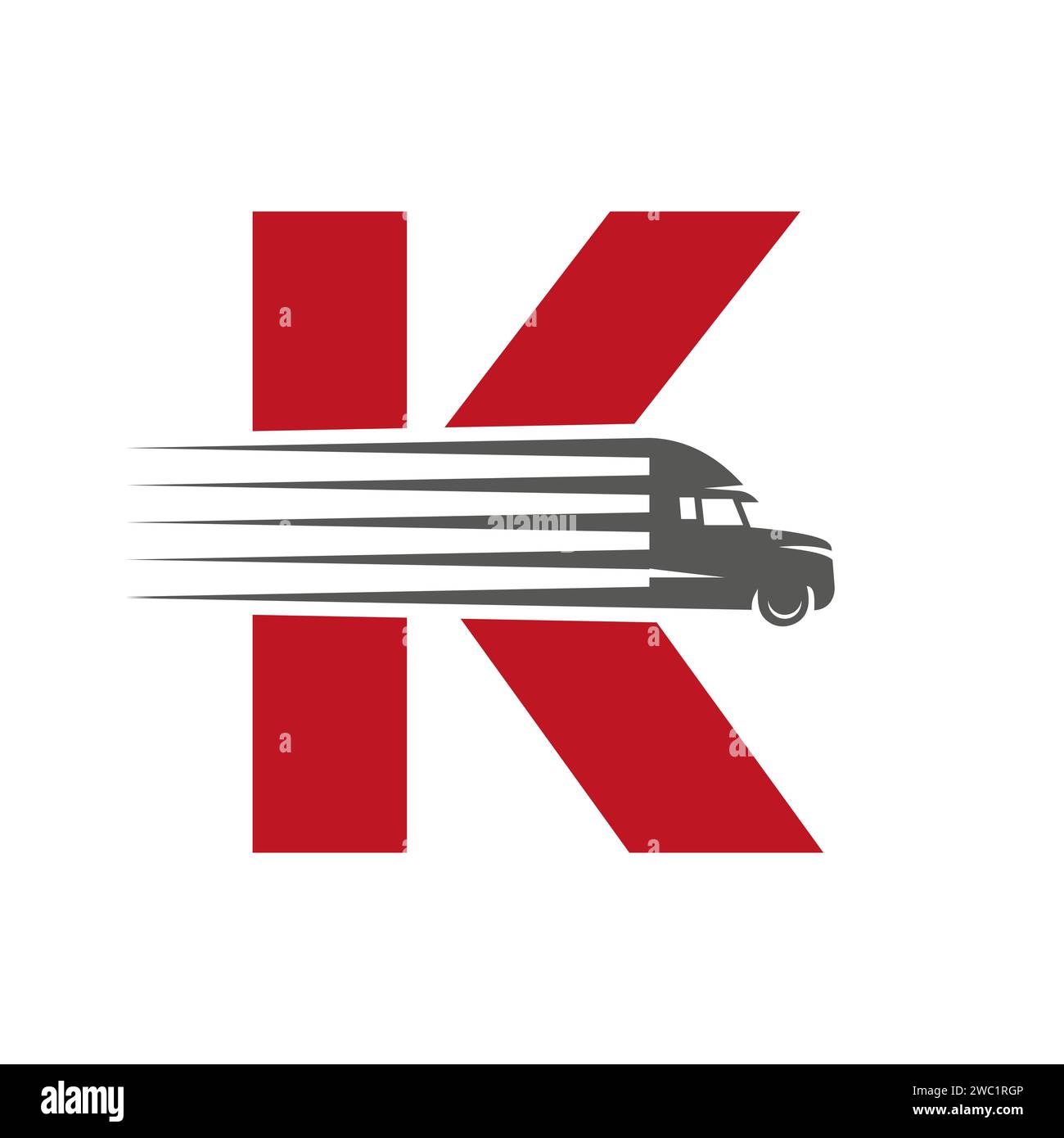 Initial Letter K Truck Logo For Transportation Symbol. Transportation ...