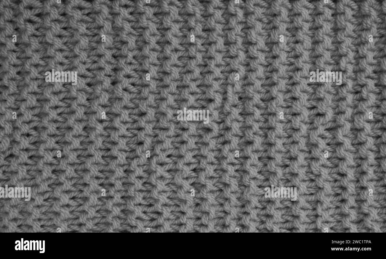The Texture Of A Knitted Wool Gray Background Abstract Background For Design With Copy Space
