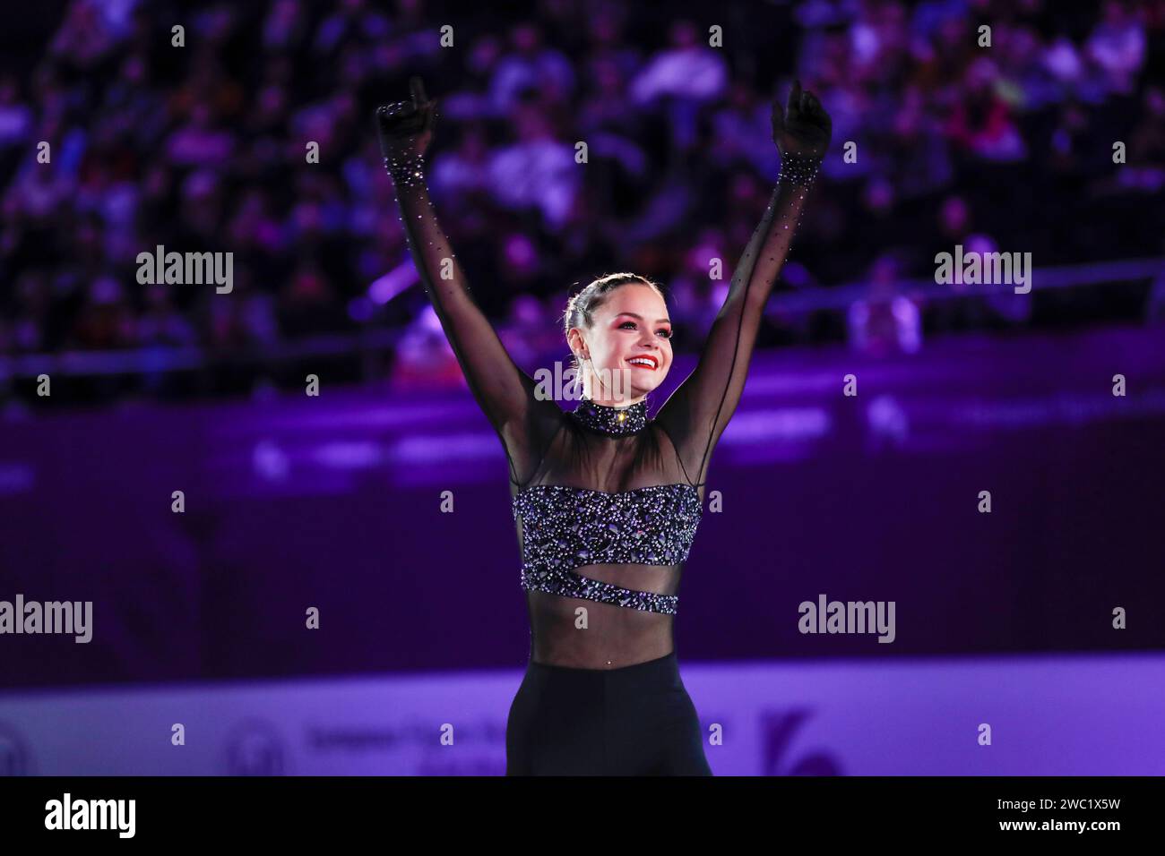 Winner Loena Hendrickx of Belgium attends a medal ceremony for the ...