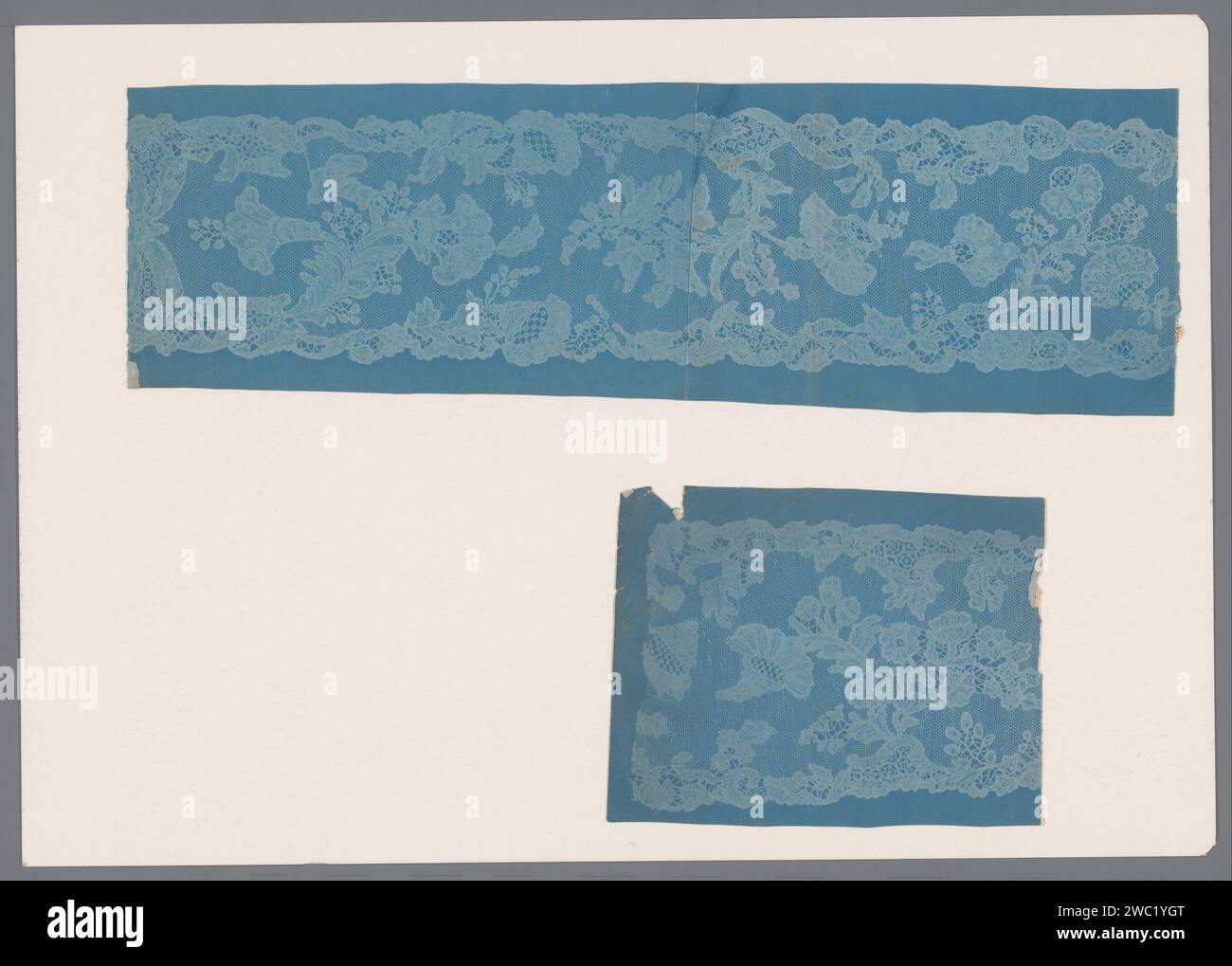 Two examples of lace, c. 1890 photograph paper cyanotype lace Stock ...