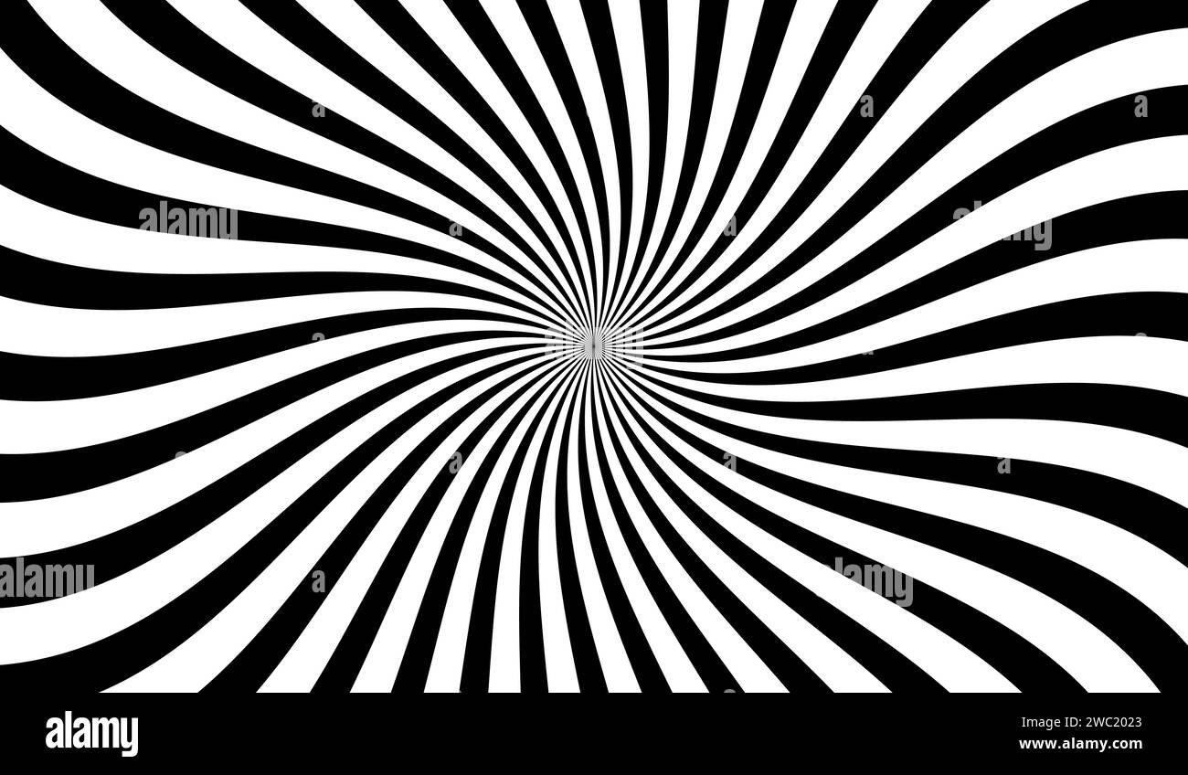 Ray twist light. Black color strips wavy isolated on white background ...