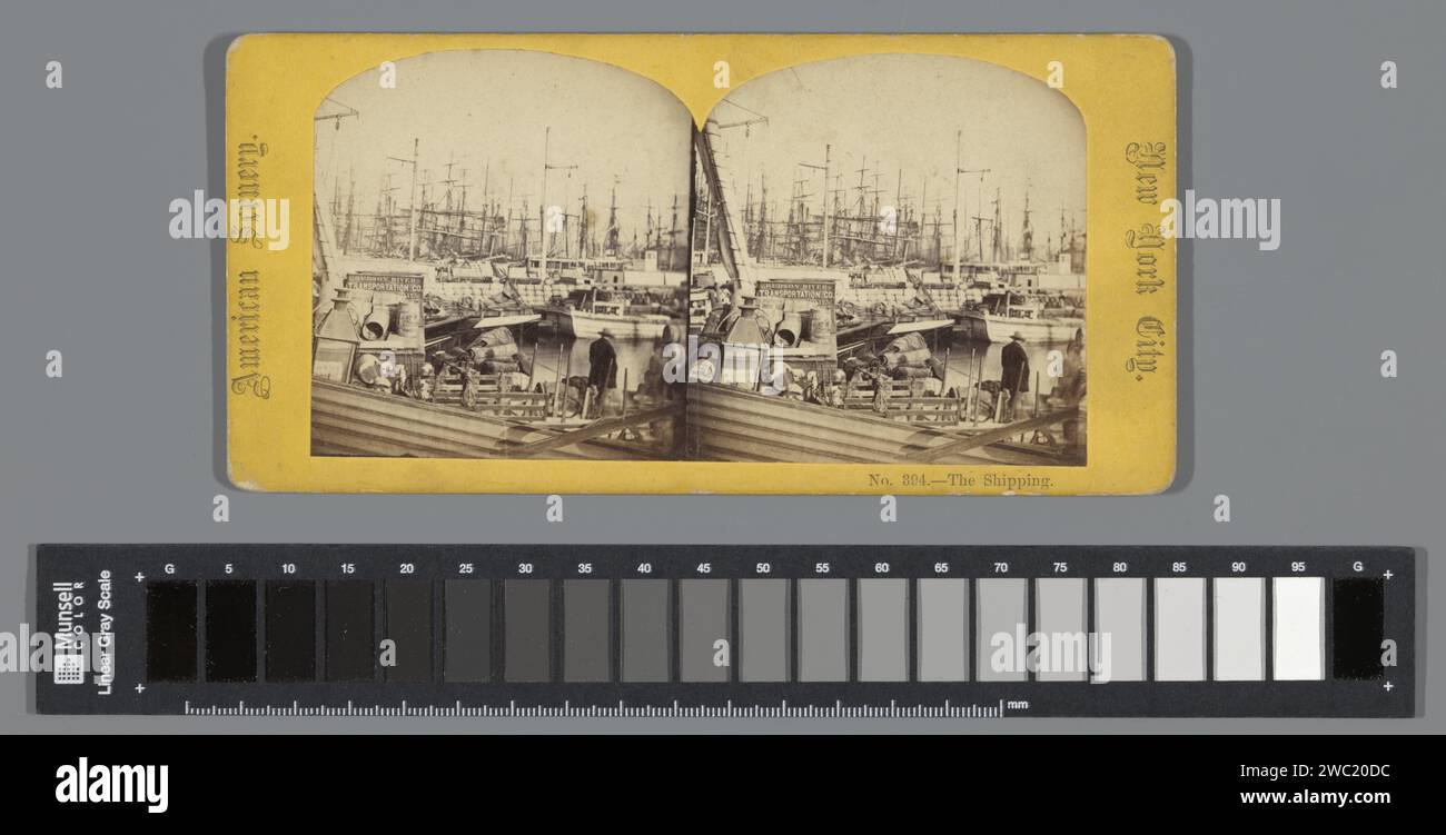 Haven van New York, anonymous, 1860 - 1880 stereograph New York (city ...