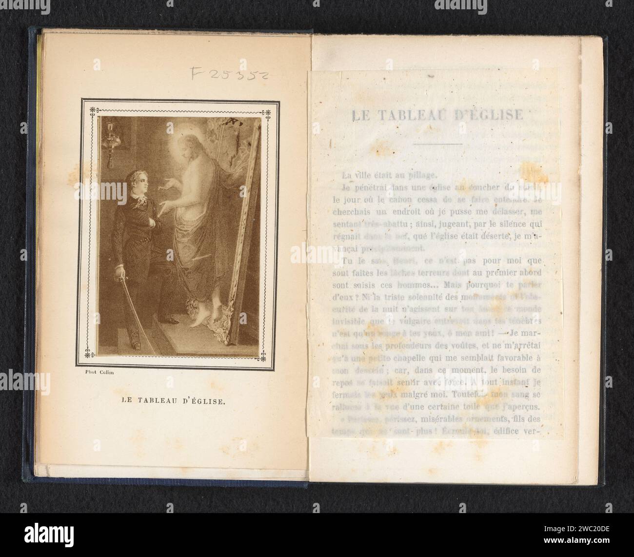 Fotoreproduction van of engraving the church painting, collin, after ...